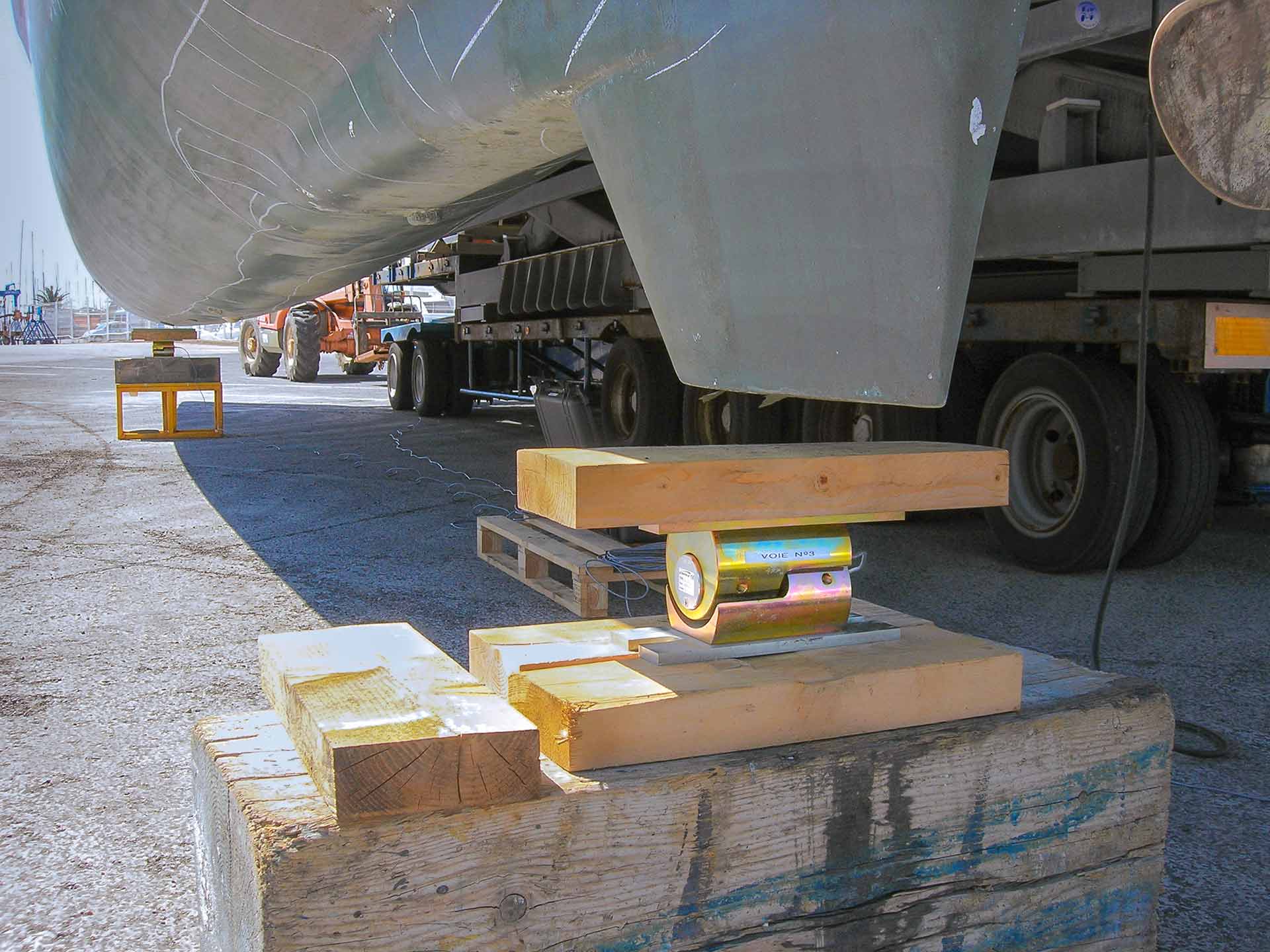 Weighing sensors for balancing the boat - Captels Weighing